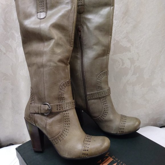 Biviel | Shoes | Biviel Size 85 Taupe Womens Calf Length Boots | Poshmark